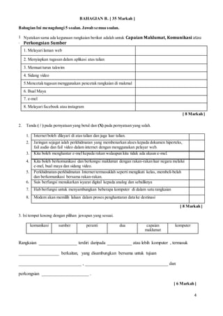 Soalan tmk tahun 5 ujian 1 | DOCX