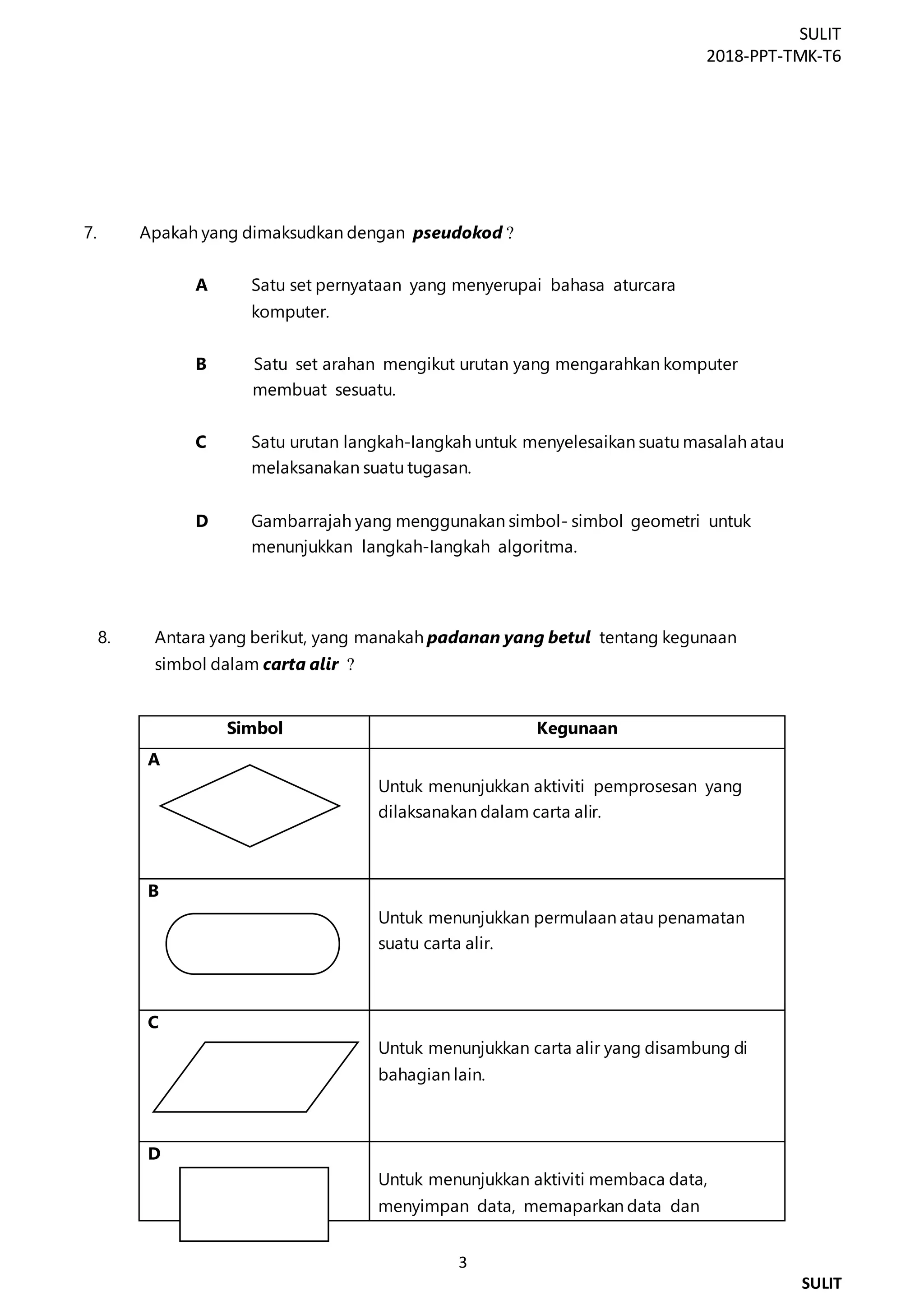 Soalan tmk tahun 6 ppt | DOCX