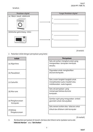 Soalan tmk tahun 6 ppt | DOCX