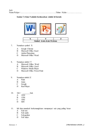 Soalan tmk th 4 | DOCX