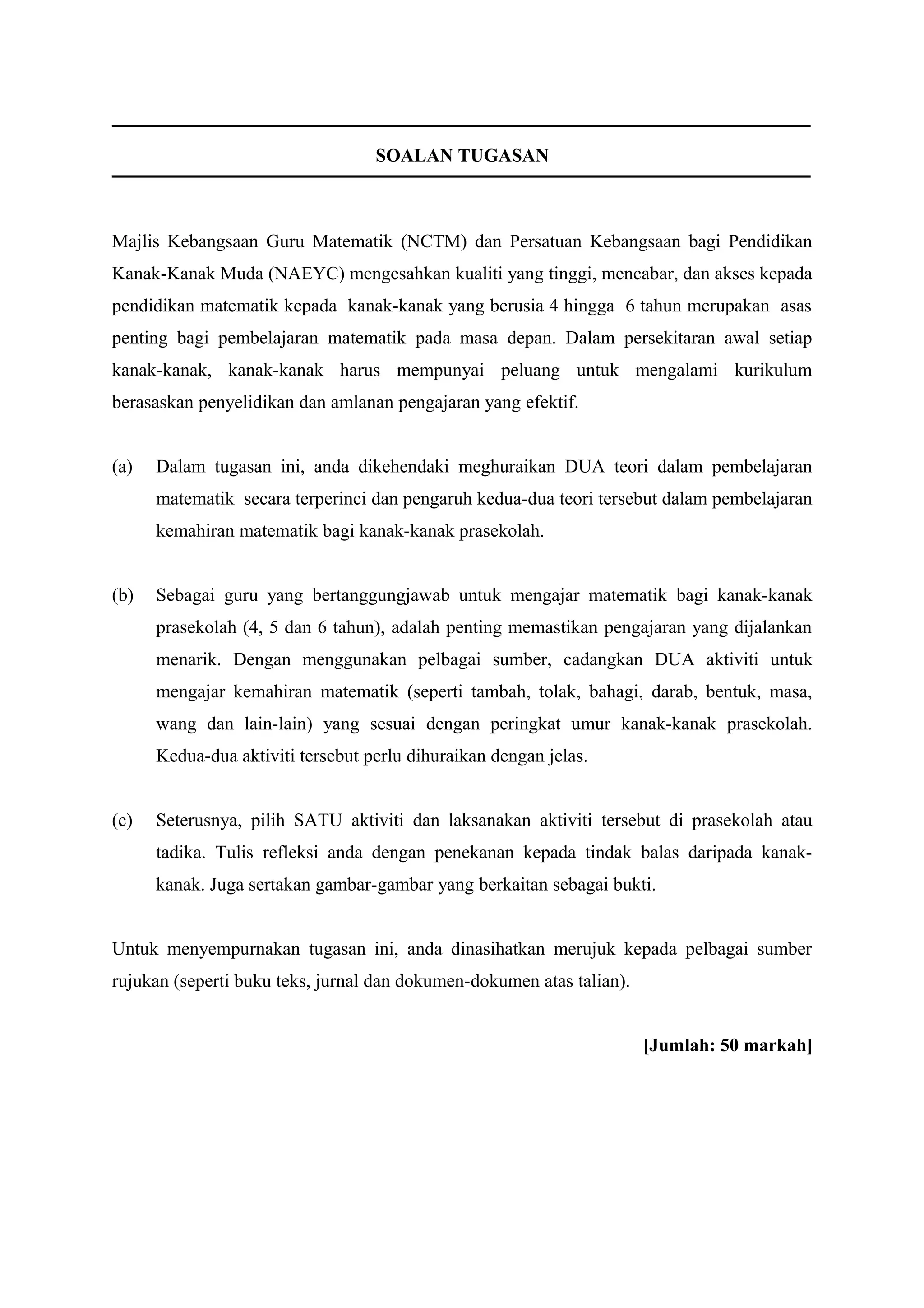 Soalan tugasan | DOC