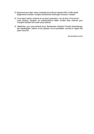 Soalan tutorial edup2072 2020 eng | PDF