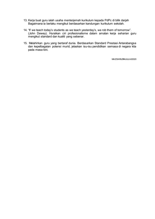 Soalan tutorial edup2072 2020 eng | PDF