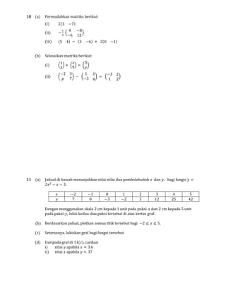 Soalan Ulangkaji Matematik untuk Teknologi Semester 3 Kolej Vokasional ...