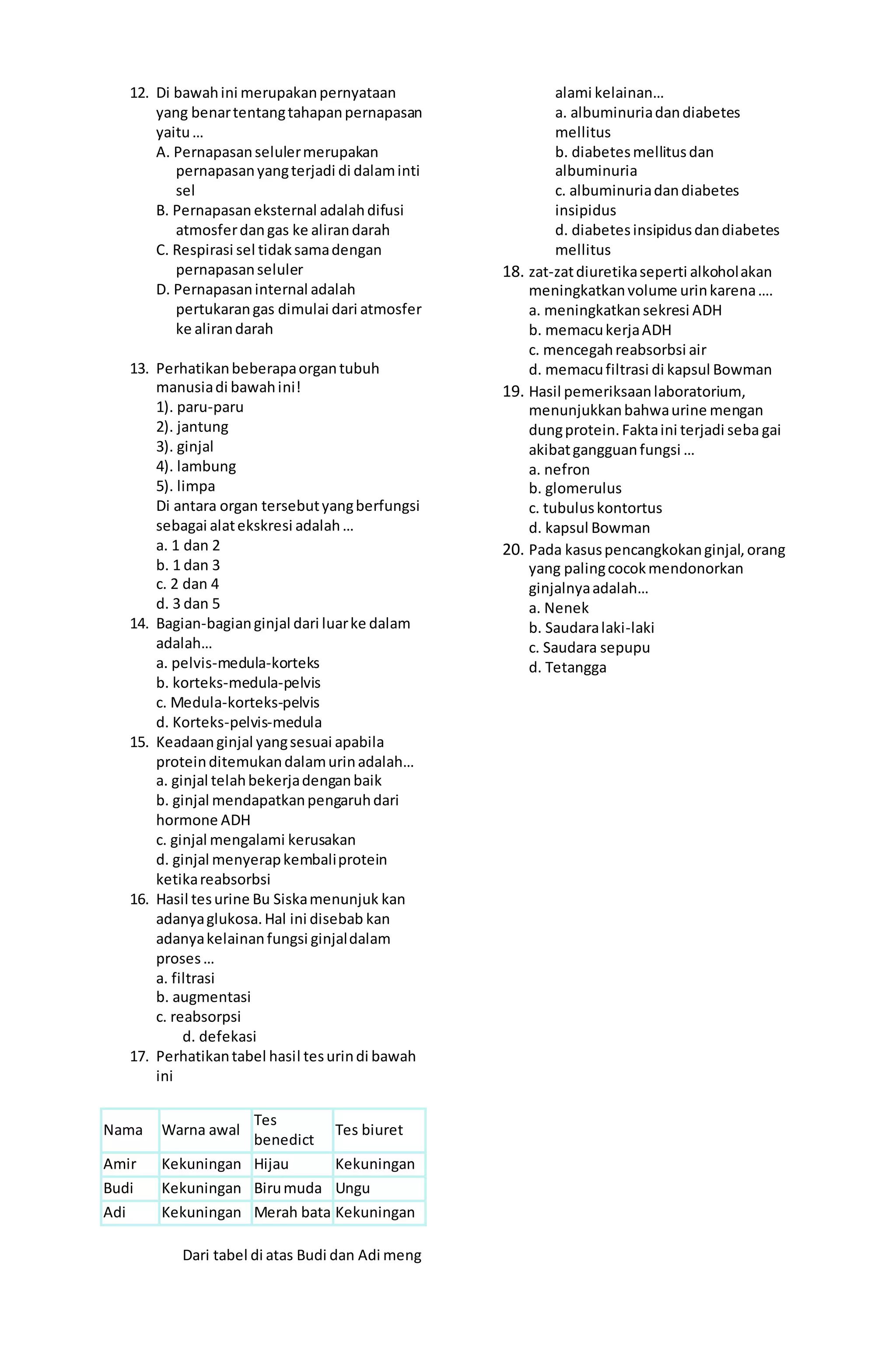 Soal a pts ipa 8 | PDF