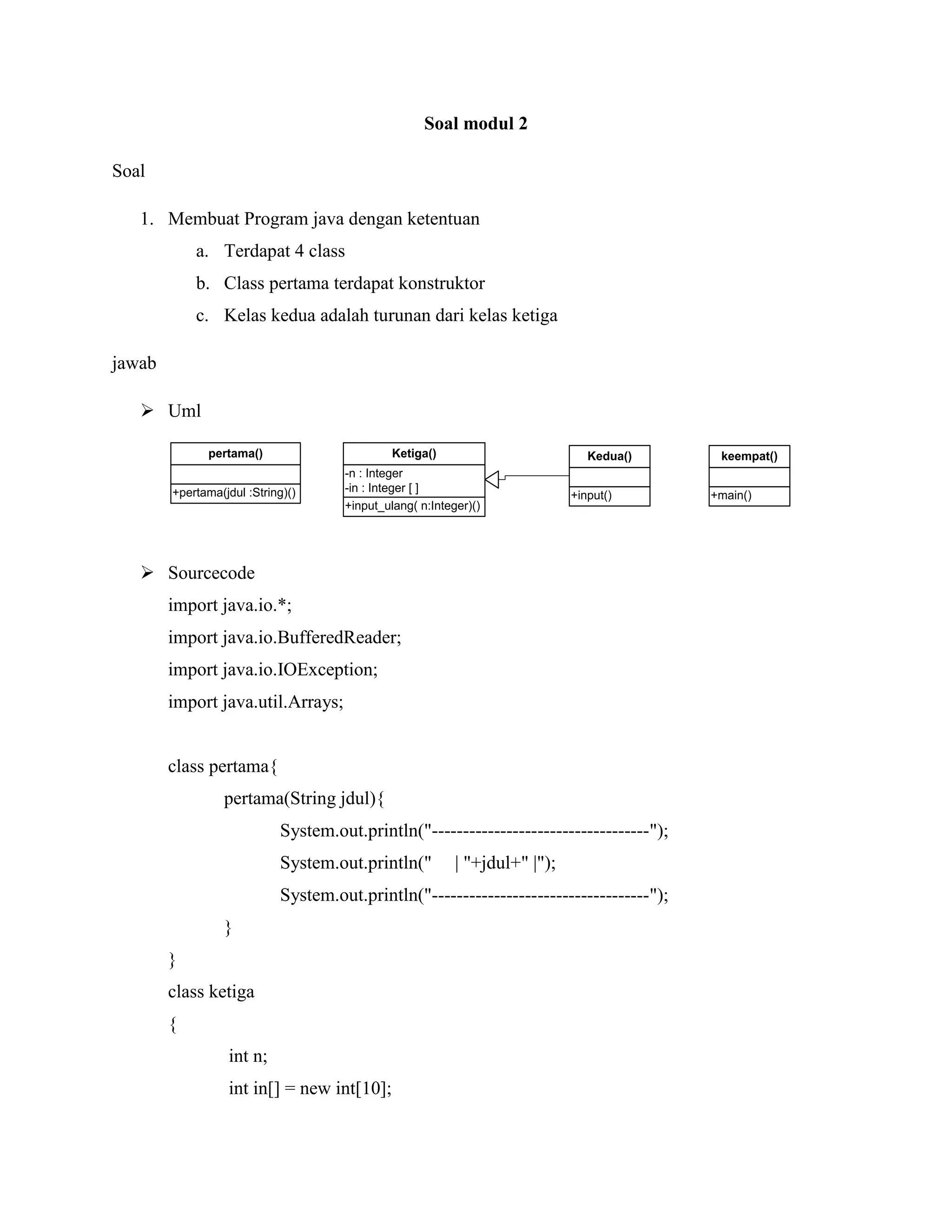 Soal asisten modularis 2 | DOCX