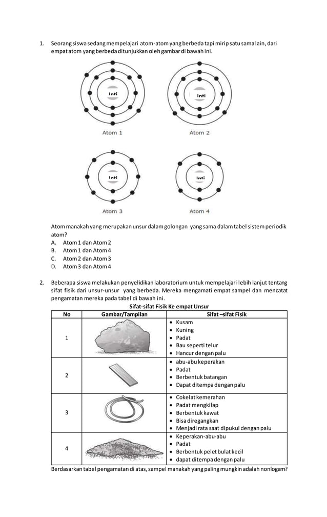 Soal Atom Hots Pdf