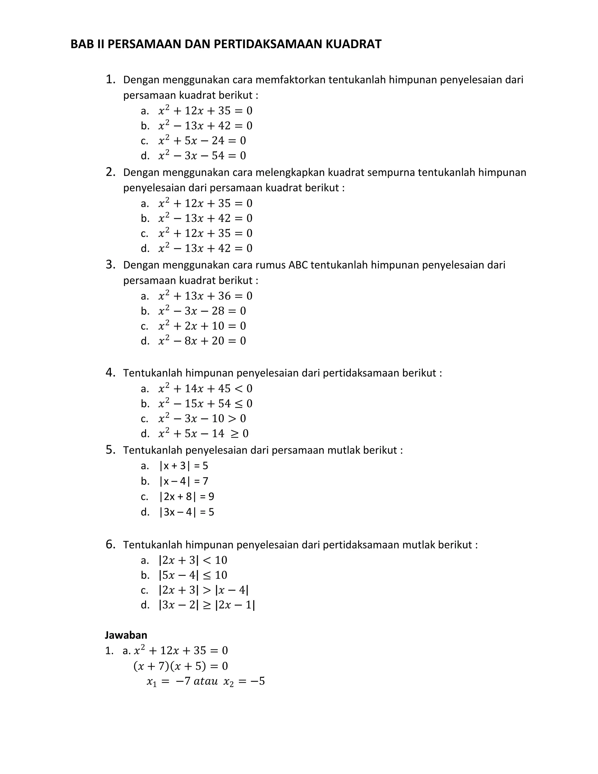 Soal bab 2 | PDF