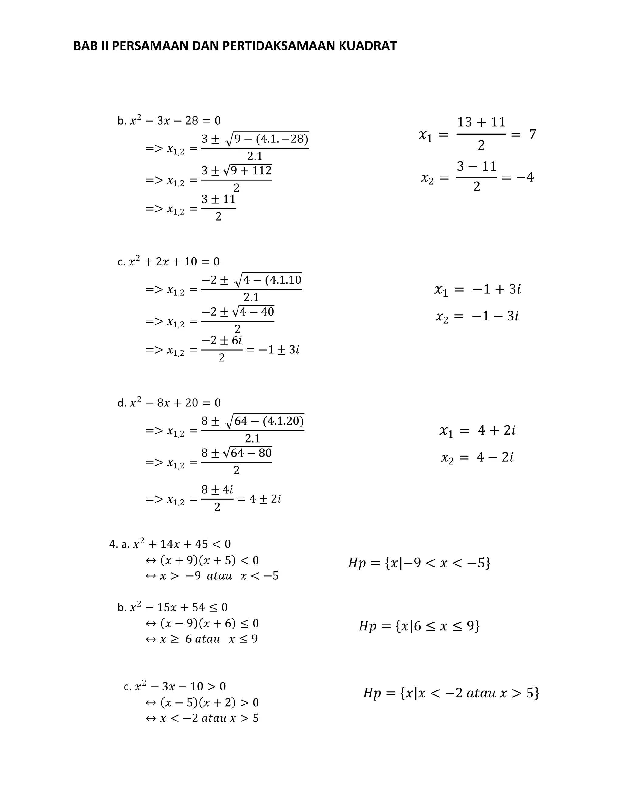 MATEMATIKA BAB 2 | PDF