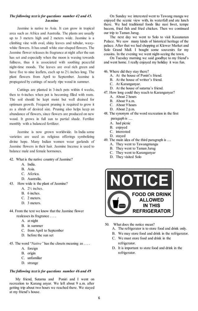 Soal bahasa inggris kelas 9 | DOCX