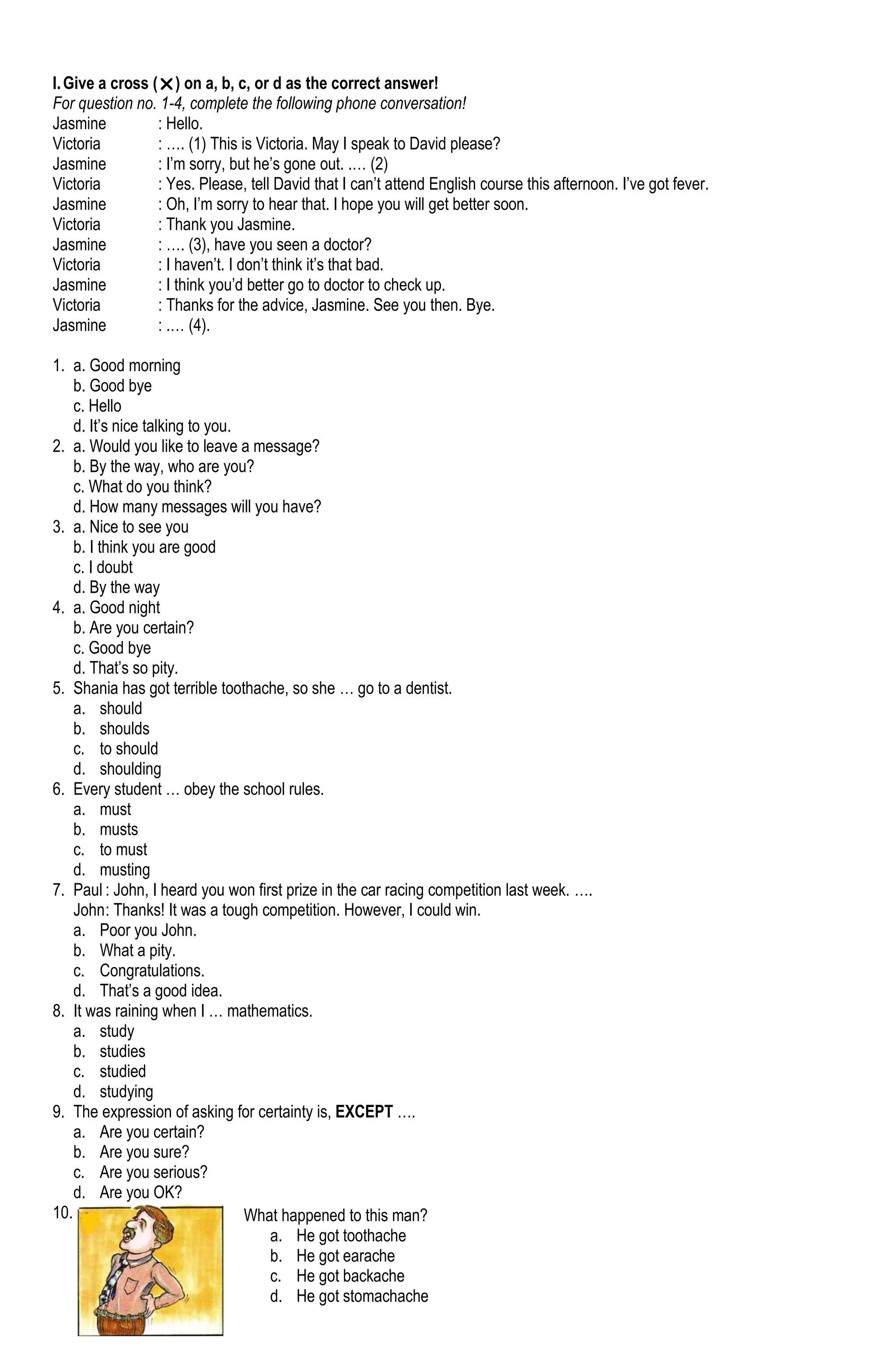 Soal Bahasa Inggris SMP MTs - Narrative Text and Certainty | PDF