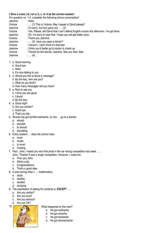 Soal Bahasa Inggris SMP MTs - Narrative Text and Certainty | PDF