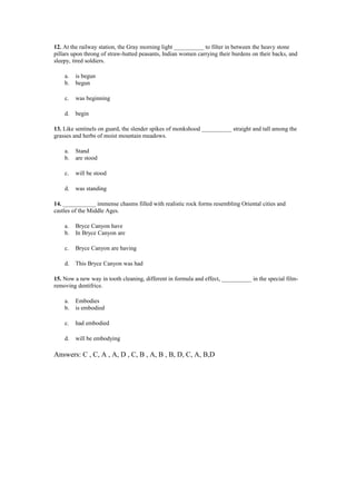 Soal Bahasa Inggris Verb Doc