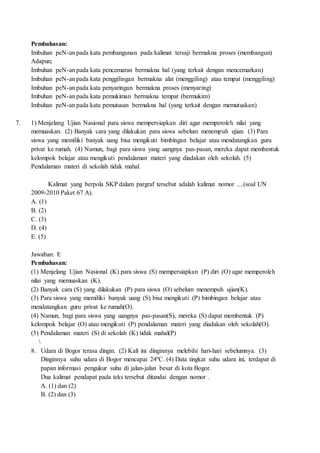 SOAL & JAWABAN UN BAHASA INDONESIA | DOCX
