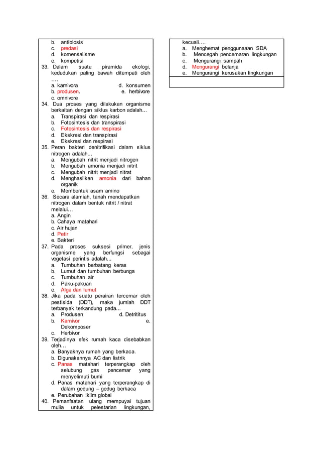 Soal biologi kelas 10 | DOCX