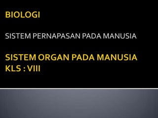 Soal biologi un 2012 skl no.30 sistem pernapasan | PPT