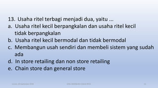 Soal bisnis ritel | PPT