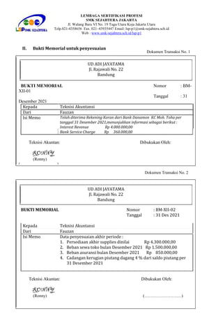Soal b unit 5 soal membuat ajp ud adi jayatama | PDF