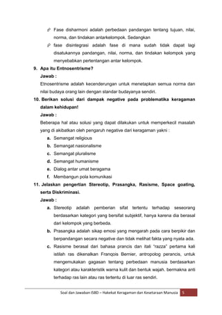 Soal dan Jawaban - ISBD | DOCX