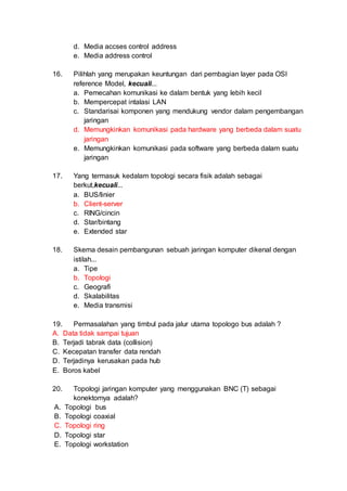 Soal dan jawaban_jaringan_dasar_kelas_x | PDF