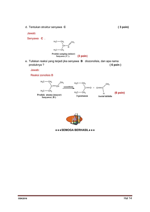 Soal dan kunci jawaban osk kimia 2016 | PDF