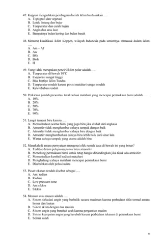 Soal dan Pembahasan OSK Kebumian 2010 | PDF