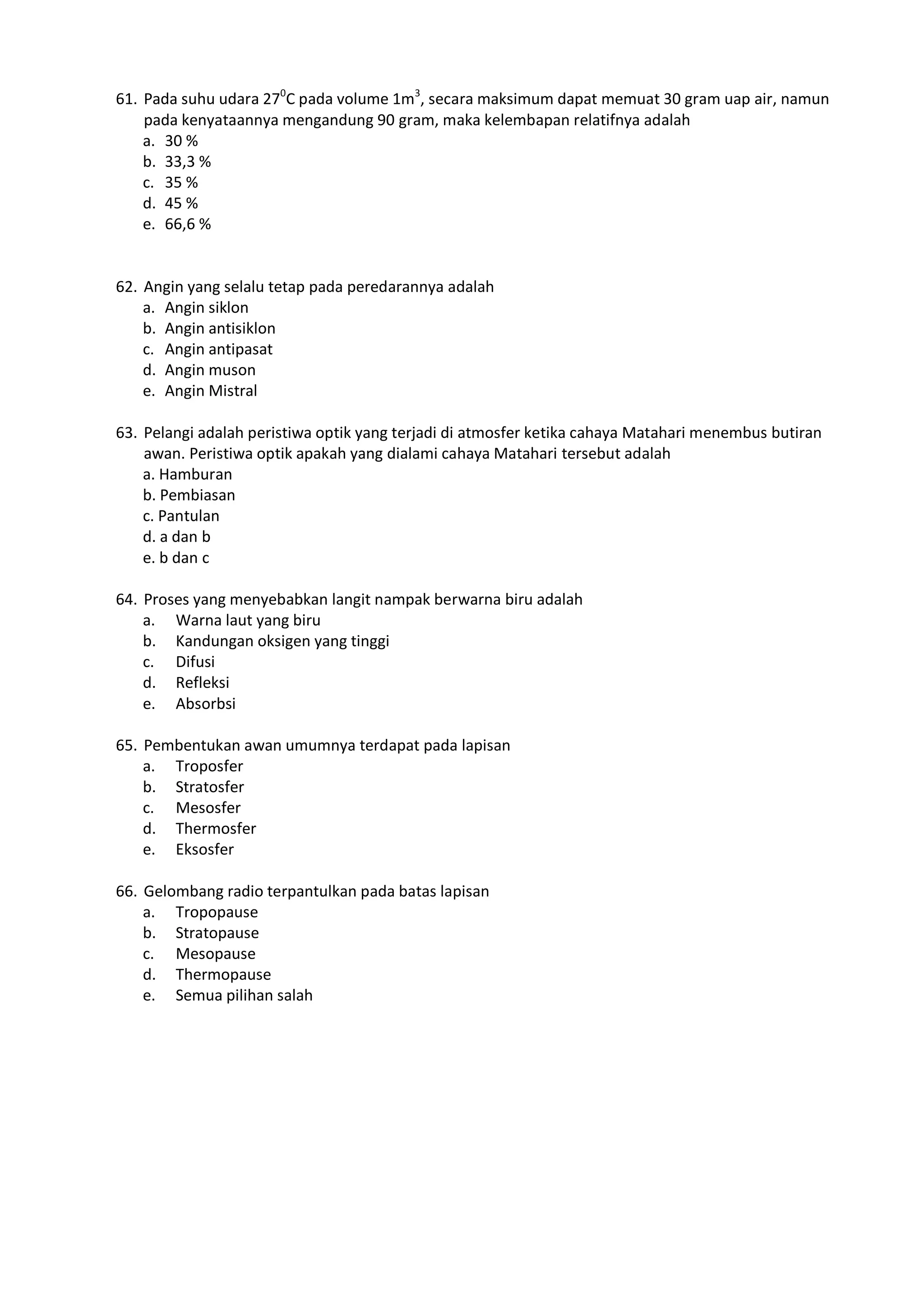 Soal dan Pembahasan OSK Kebumian 2012 | PDF