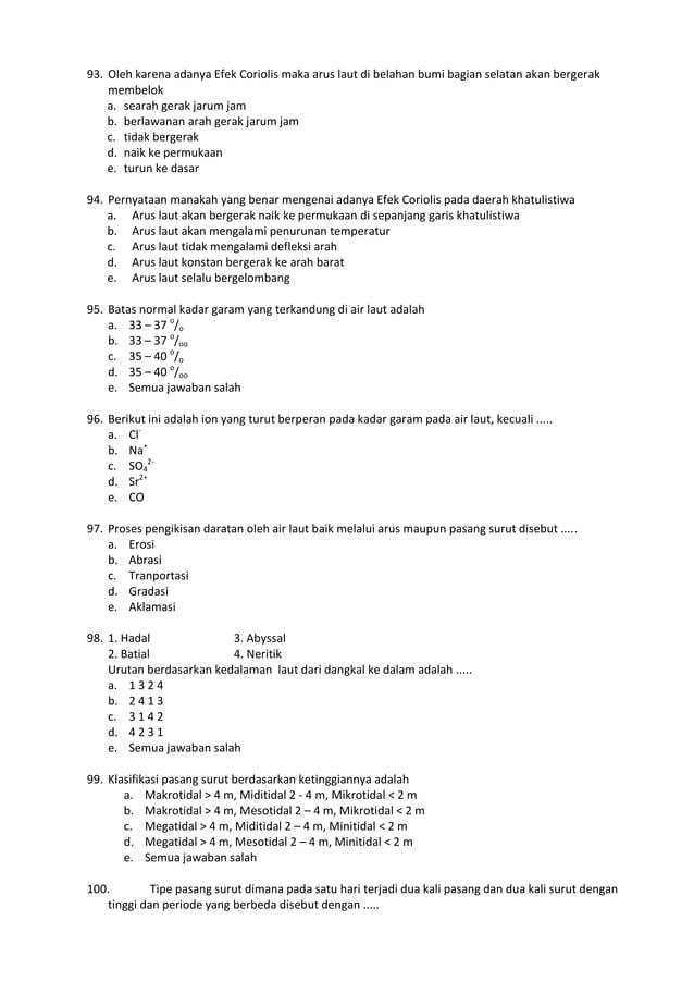 Soal dan Pembahasan OSK Kebumian 2012 | PDF