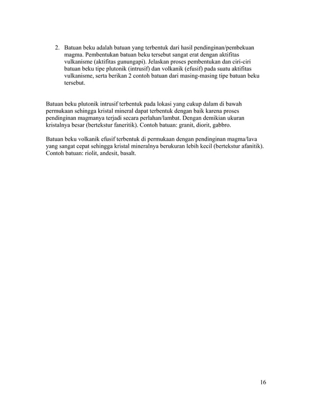 Soal dan Pembahasan OSP Kebumian 2008 | PDF