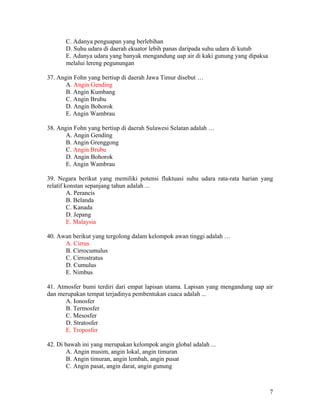 Soal dan Pembahasan OSP Kebumian 2008 | PDF