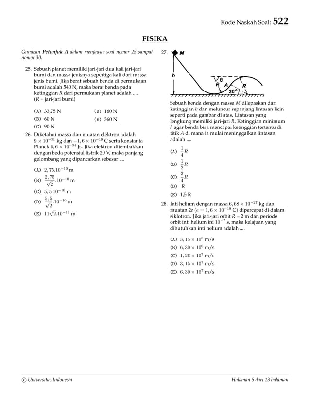 Soal dan pembahasan simak ui 522 | PDF