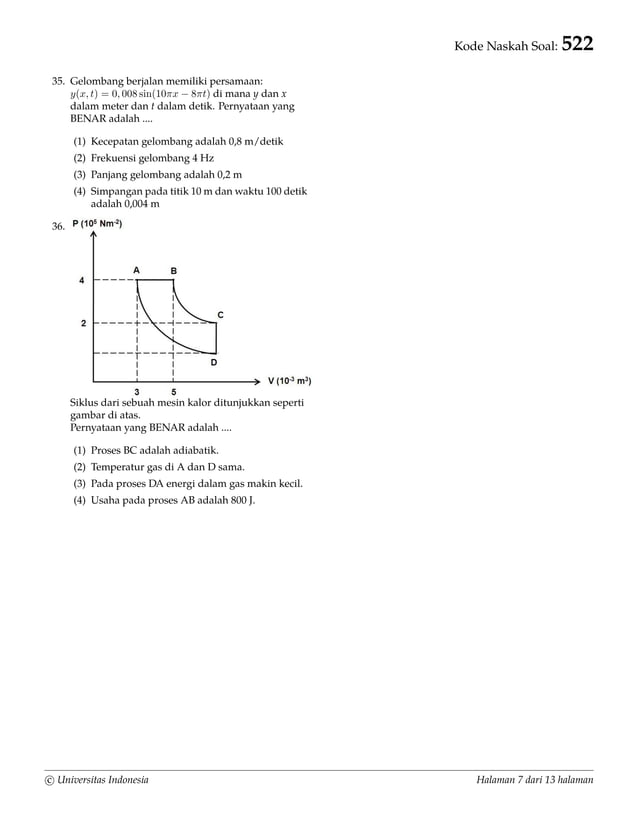 Soal dan pembahasan simak ui 522 | PDF