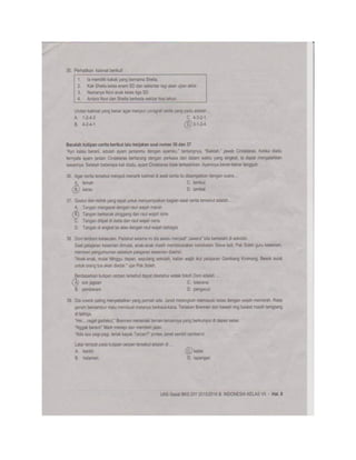 Soal dan pembahasan uas bks bhs indonesia kelas 7 | PDF