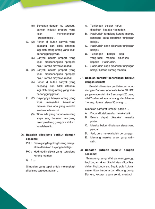 Soal dan pPembahasan UN bBahasa Indonesia SMA IPS 2010-2011 | PDF
