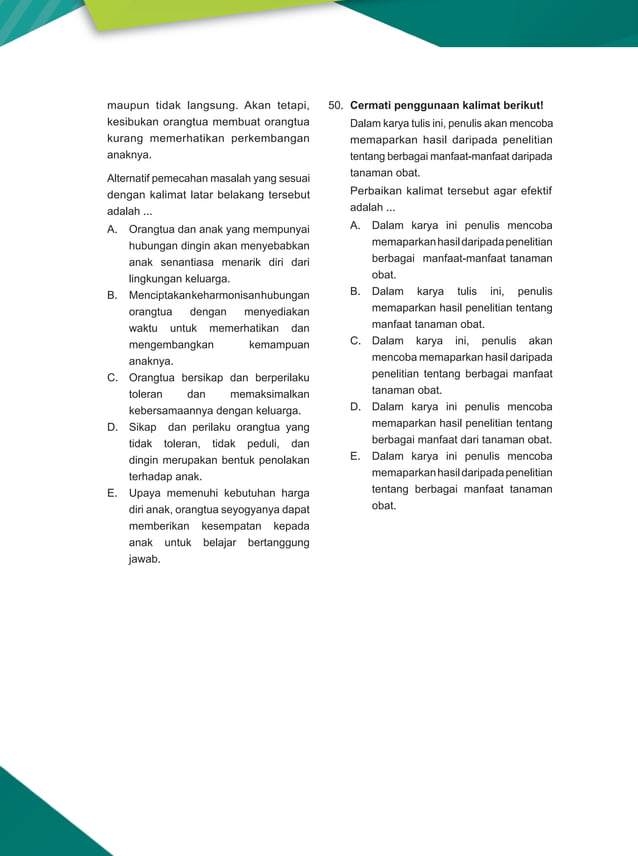 Soal dan pPembahasan UN bBahasa Indonesia SMA IPS 2010-2011 | PDF