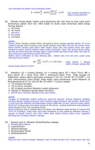 Soal dan solusi osk astronomi 2013 by mariano | PDF