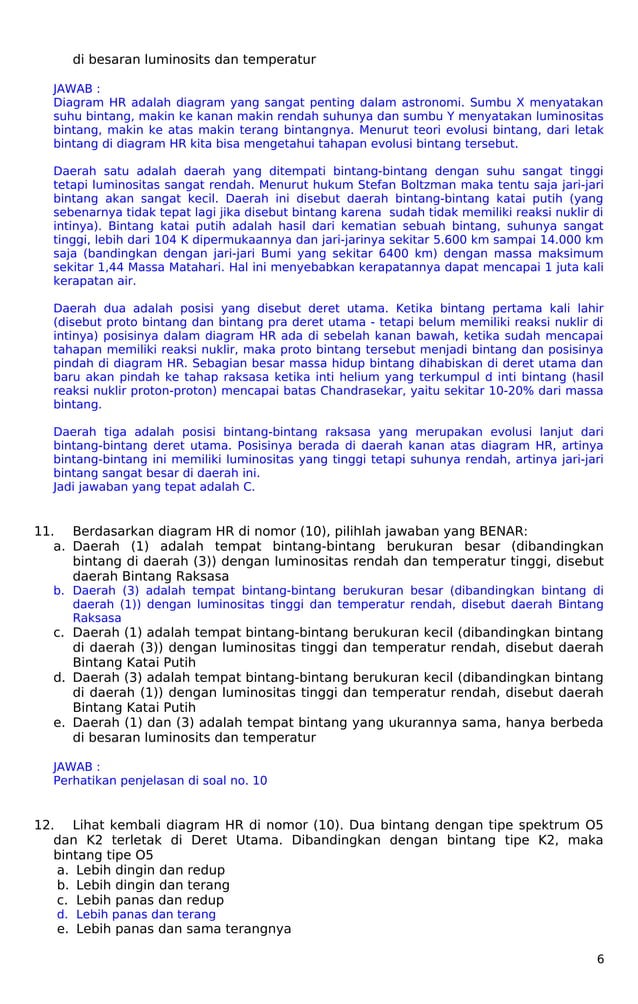 Soal dan solusi osk astronomi 2013 by mariano | PDF