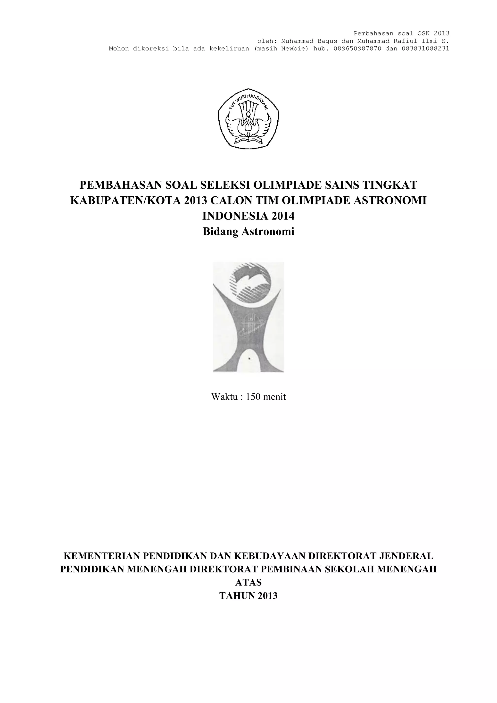 OSK 2013 Astronomi | PDF