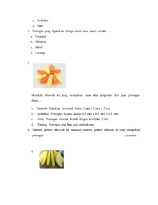 Soal Boga Dasar | DOCX