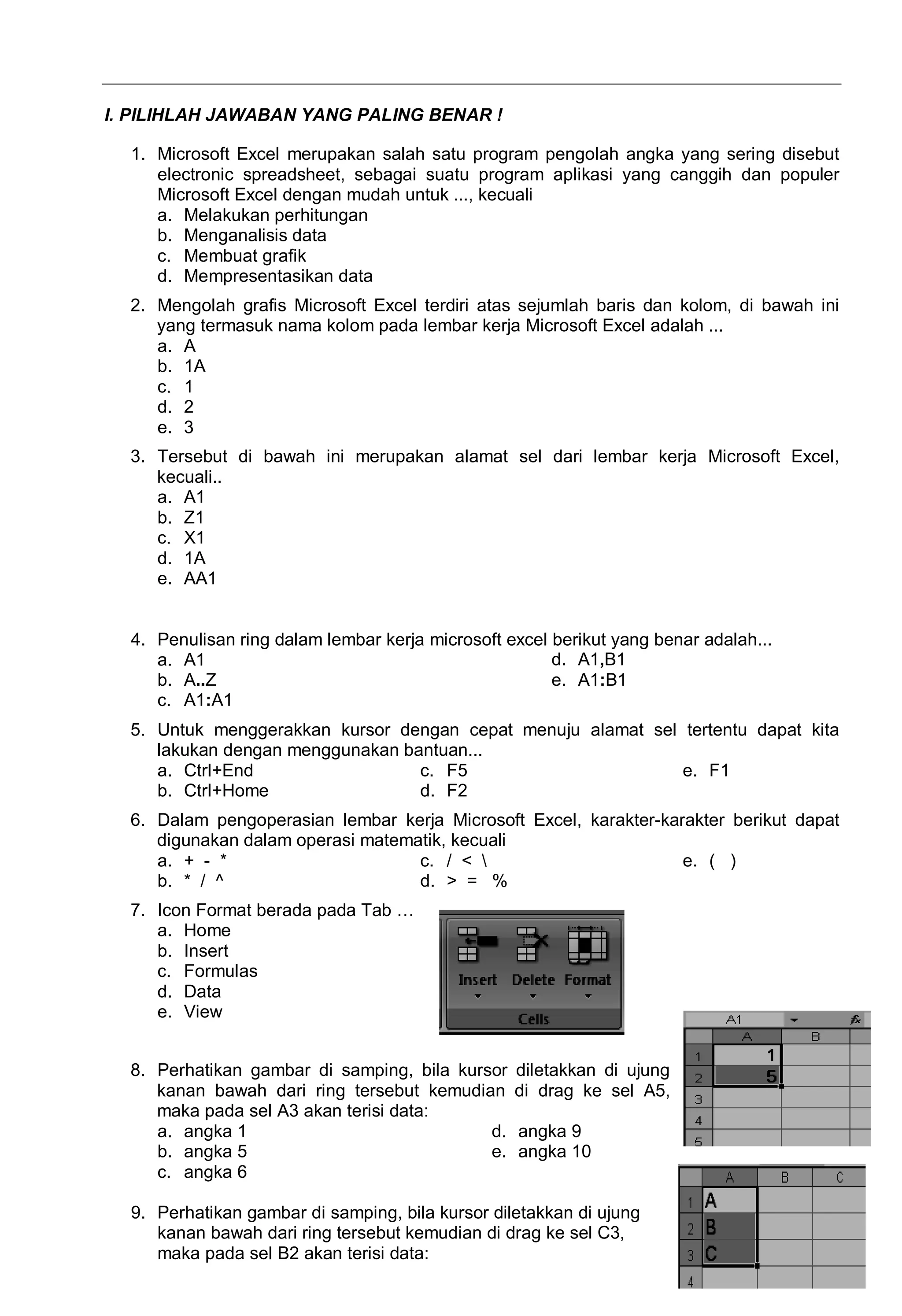Soal excel 2 | PDF
