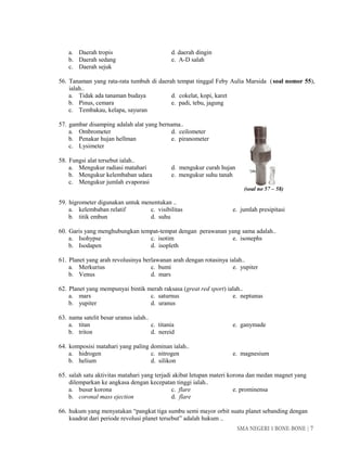 Soal OSN SMAN 1 BONE-BONE | DOC
