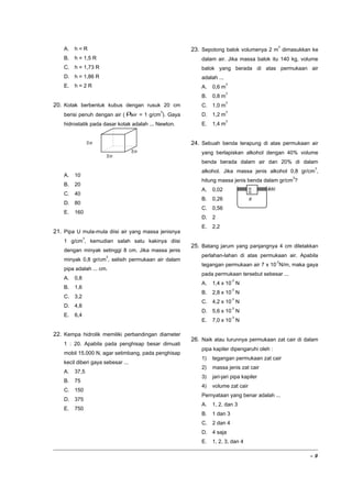 Soal fisika xi 1 | DOC