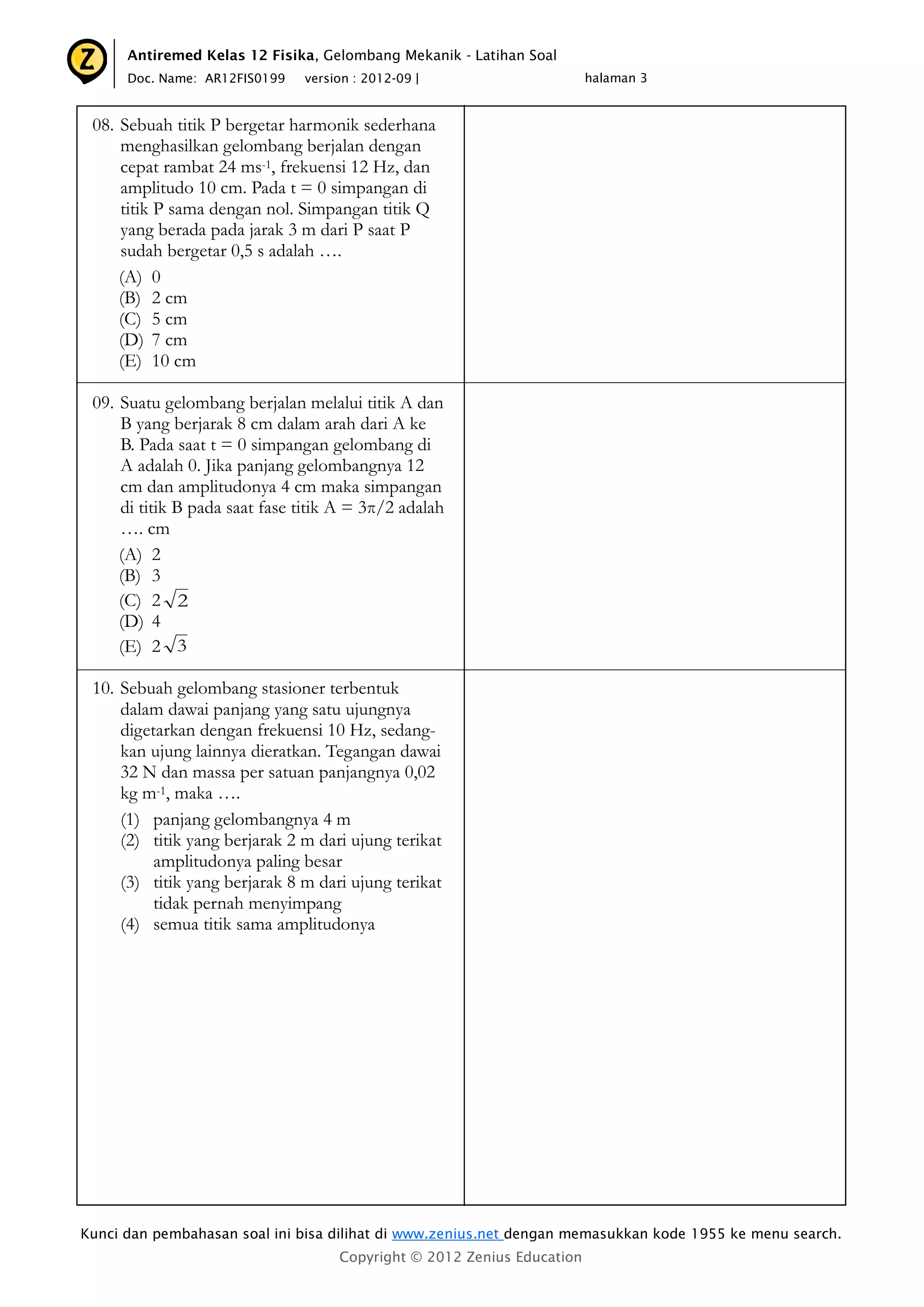 Soal gelombang mekanik pak anang | PDF
