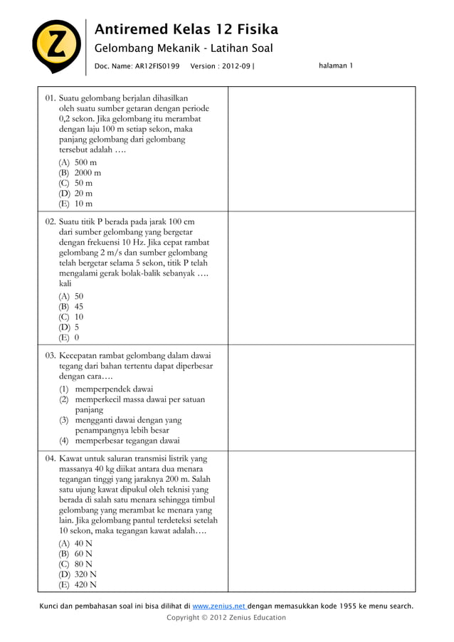 Soal gelombang mekanik pak anang | PDF