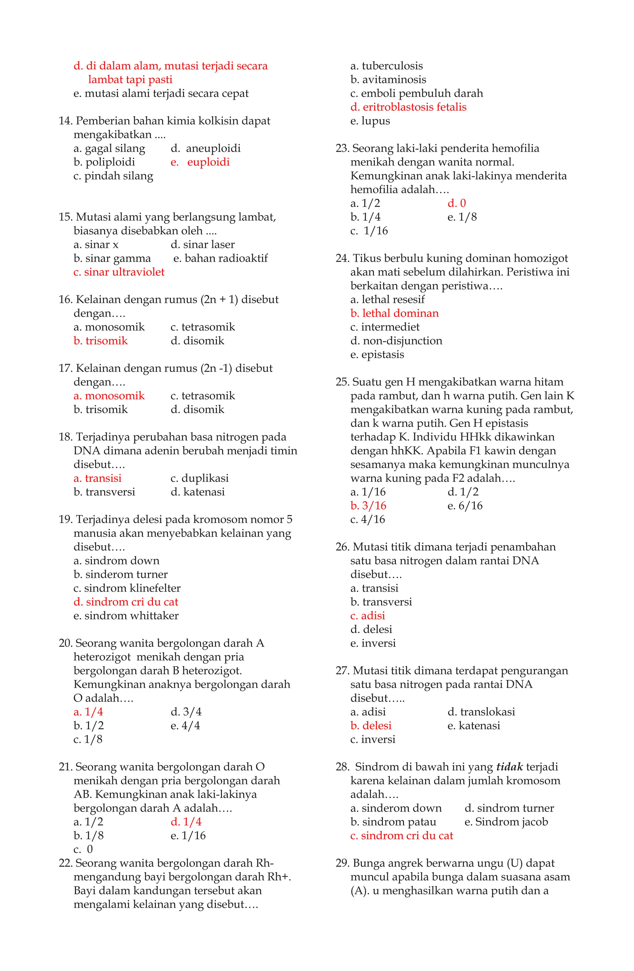 soal soal Biologi SMA Materi Genetika.doc