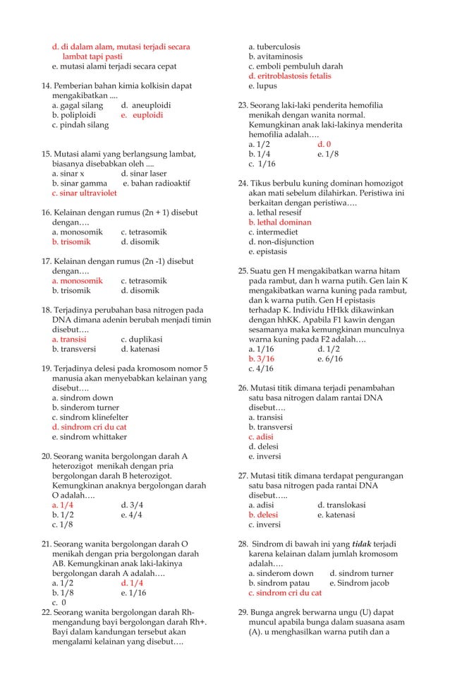 soal soal Biologi SMA Materi Genetika.doc