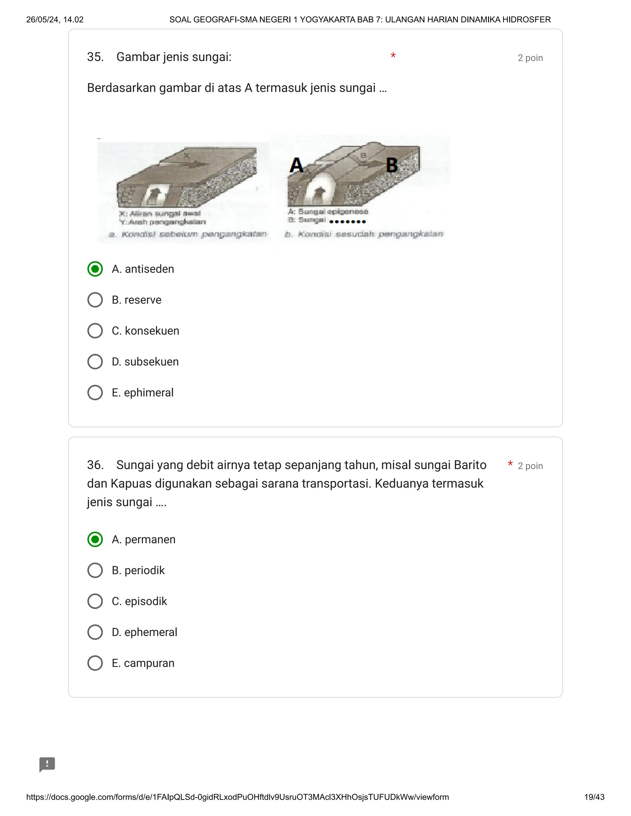 SOAL GEOGRAFI-SMA NEGERI 1 YOGYAKARTA BAB 7_ ULANGAN HARIAN DINAMIKA HIDROSFER.pdf