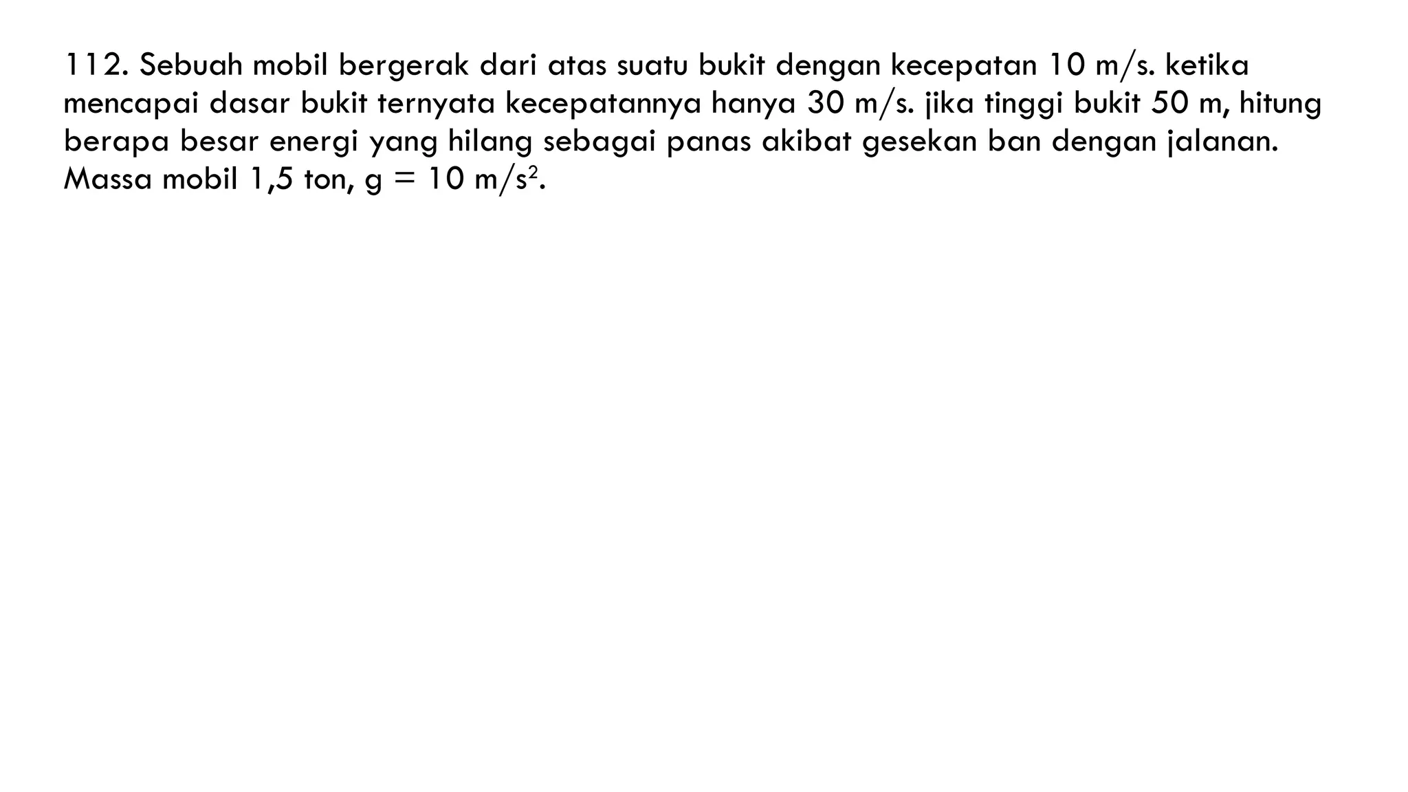 soal gravitasi dan usaha energi PPT OSK. | PPT