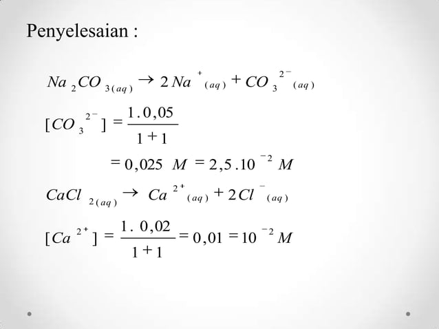 Contoh Soal Hasil kali Kelarutan, KSP | PPTX