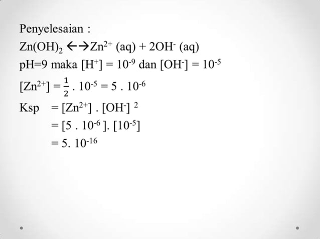 Contoh Soal Hasil kali Kelarutan, KSP | PPTX